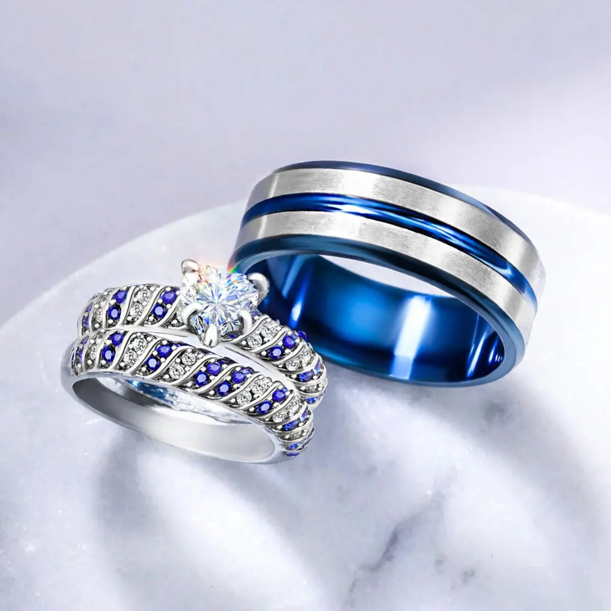 Blue Ocean Rings – CouplesChoices